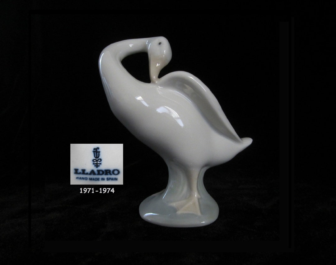 Vintage Lladro Little Duck Figurine No. 4553, Glossy Porcelain, Spain ...