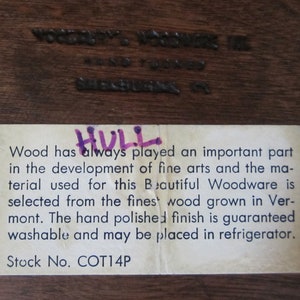 14 Woodbury Woodware Round Chip & Dip Serving Tray Vintage Vermont Hand ...