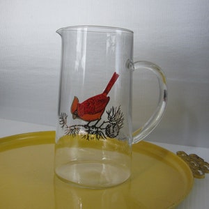 44-oz Drink Pitcher With Cardinal by Couroc of Monterey • Vintage Mid ...