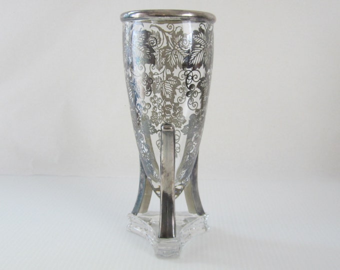 8 Rocket Vase Sterling Overlay by Silver City of Meriden CT Vintage ...