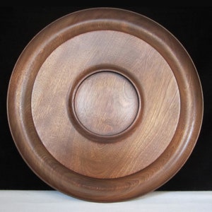 14 Woodbury Woodware Round Chip & Dip Serving Tray Vintage Vermont Hand ...