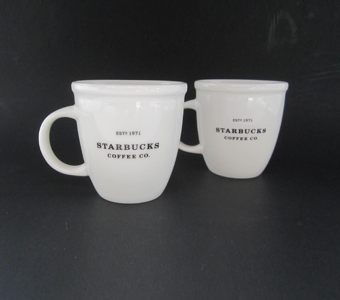 Pair Starbucks 30th Anniversary 6 Oz Classic Abbey Mug • Vintage 2001 ...