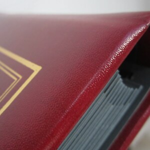 Vintage Wine Red Leather Photo Album: Gold Trim, New in Box - Etsy