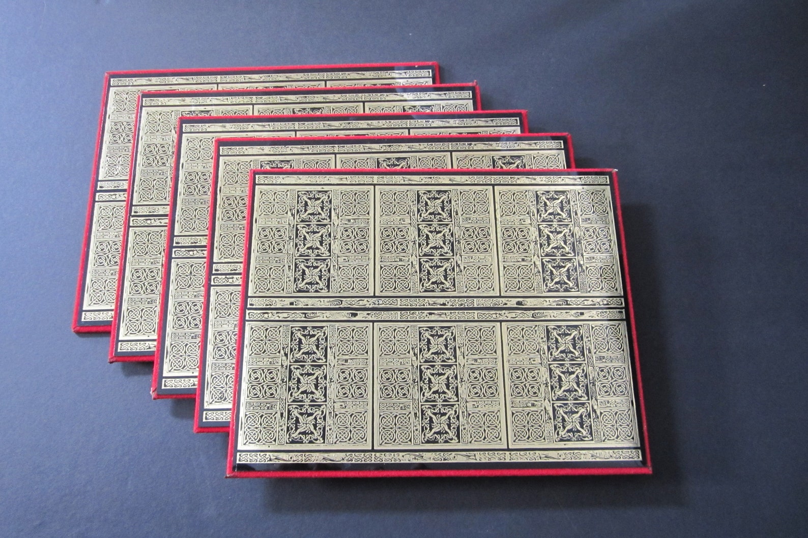 5-Pc Celtic Design Placemats by Rollo of Scotland Gold on | Etsy