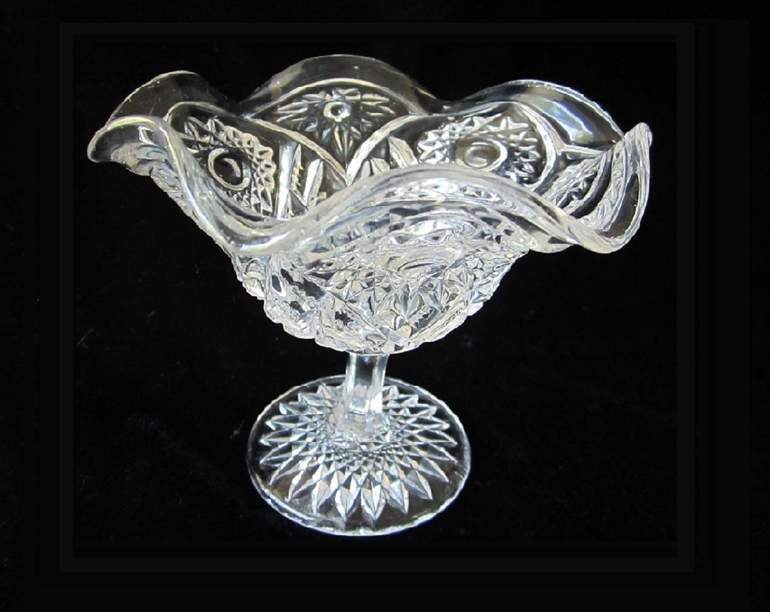 5" Antique Imperial Glass Compote / Footed Jelly • Circa 1900s EAPG ...