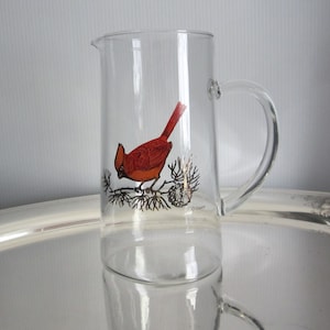 44-oz Drink Pitcher With Cardinal by Couroc of Monterey • Vintage Mid ...