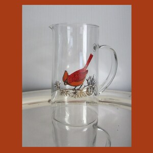 44-oz Drink Pitcher With Cardinal by Couroc of Monterey • Vintage Mid ...