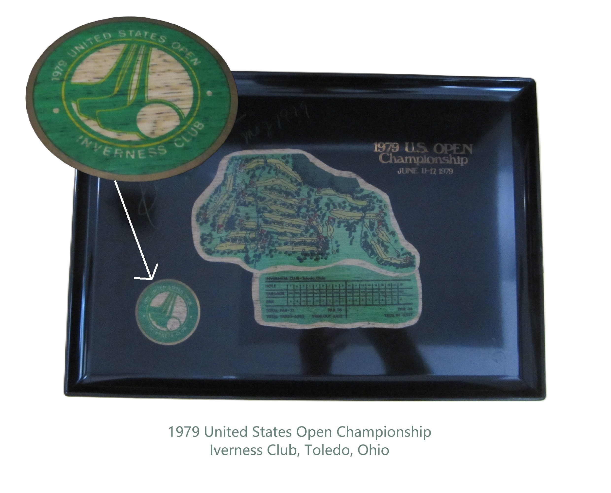 1979 US Open Couroc Tray: Vintage Golf Collectible, Inverness Club Rare ...