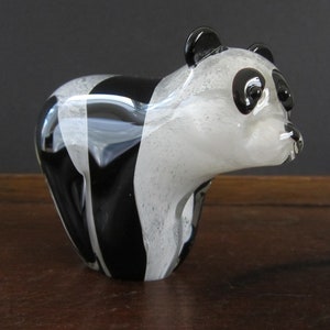 Panda Bear Paperweight Art Glass by Dynasty Gallery S.F CA • Vintage ...