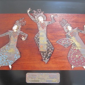 RARE Couroc 50th Anniversary Tray, Moira Wallace Balinese Dancers 1998 ...