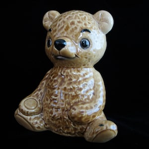 Teddy Bear Coin Bank Vintage Goebel W. German Handpainted Textured ...
