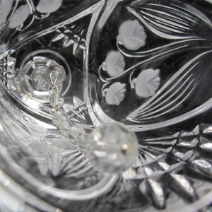 Crystal Bell With Hand Cut Lily-of-the-valley Floral Motif Vintage West ...