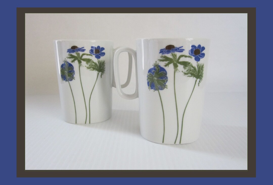 2-pc Floral Portraits by Henry Evans, Block Langenthal, Switzerland ...