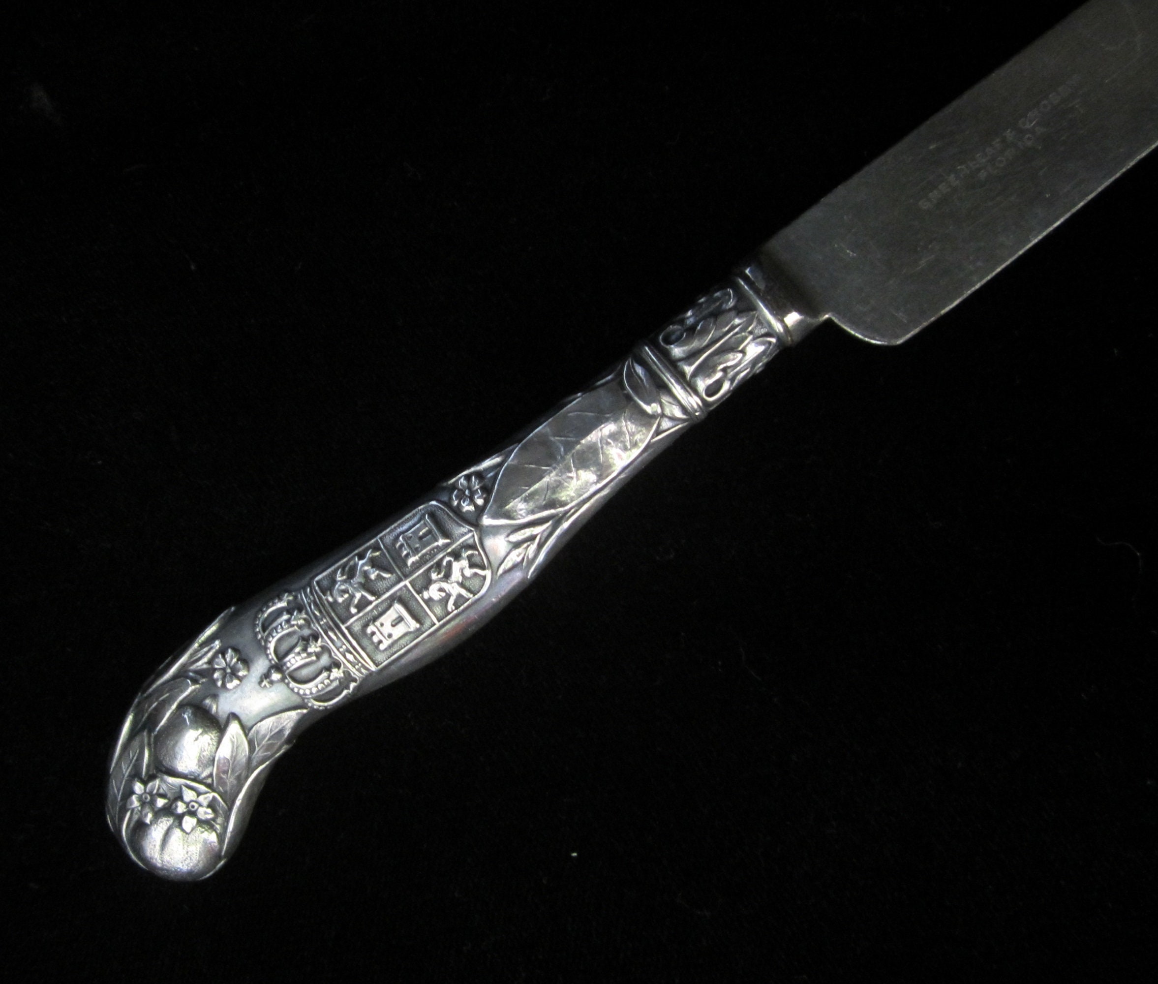 Antique Sterling Silver Cheese Knife: Greenleaf & Crosby St. Augustine ...