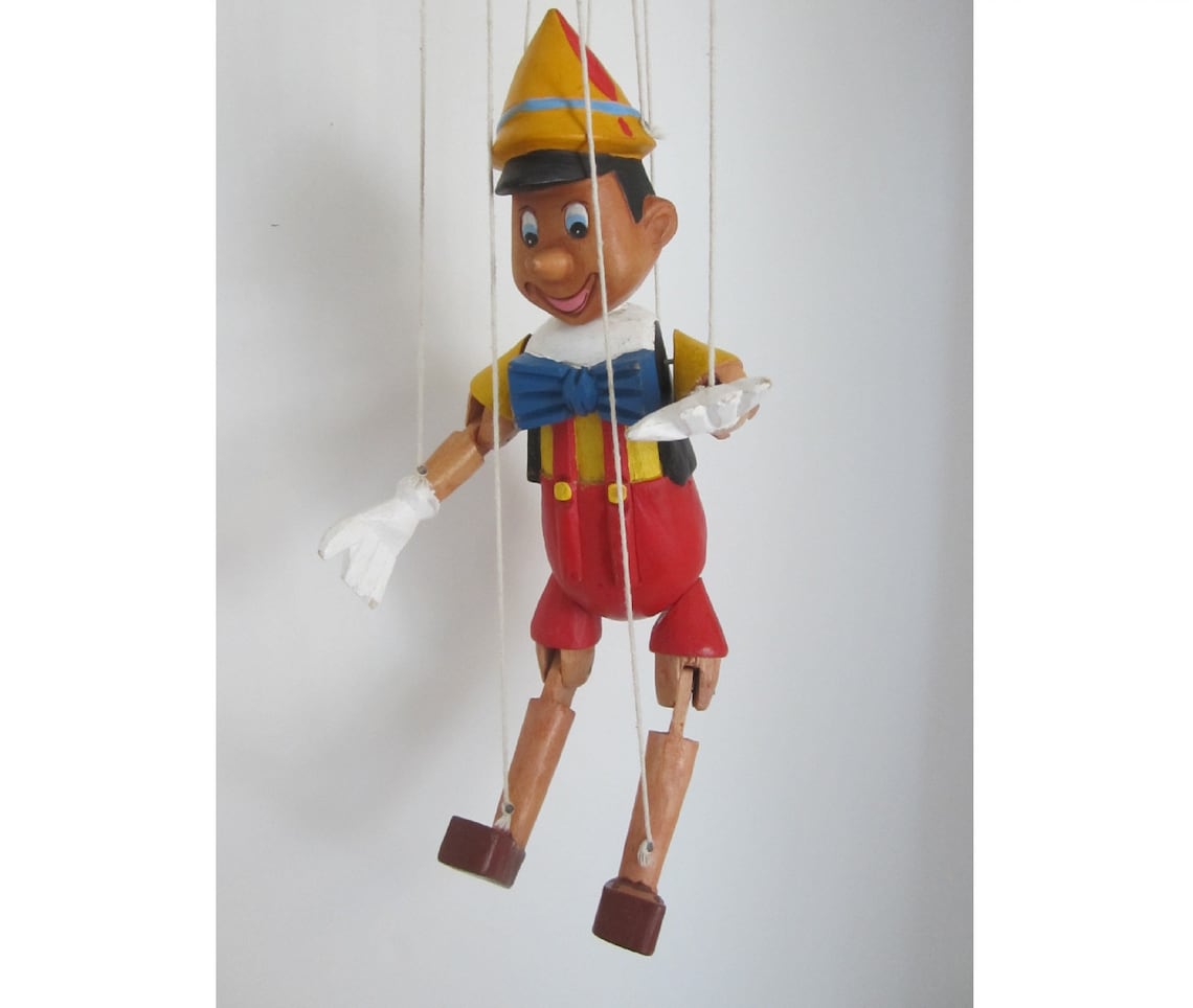 15 Wooden Pinocchio Marionette String Puppet Vintage | Etsy