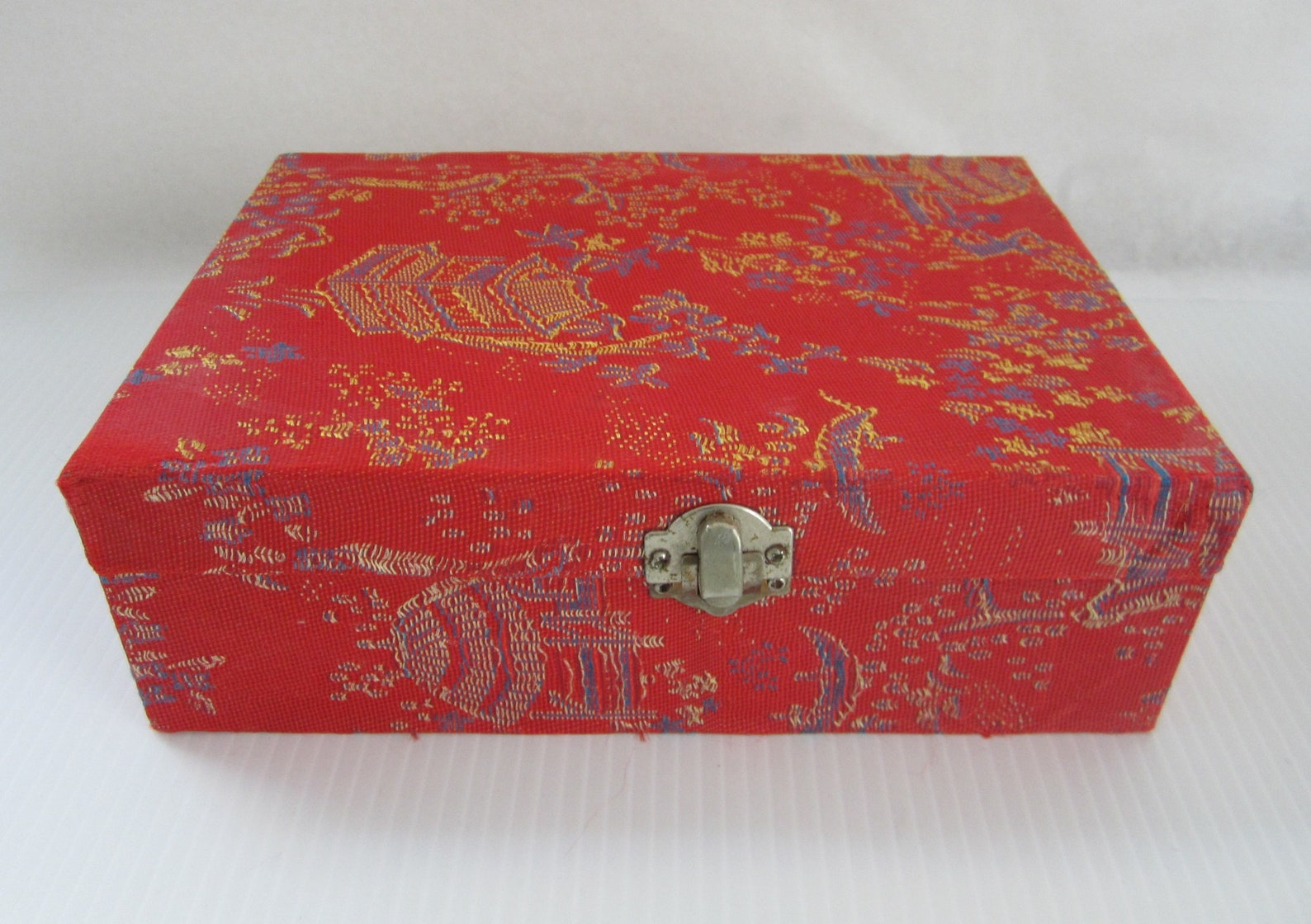 10-pc Miniature Chinese Tea Set in Red Brocade Box Vintage - Etsy