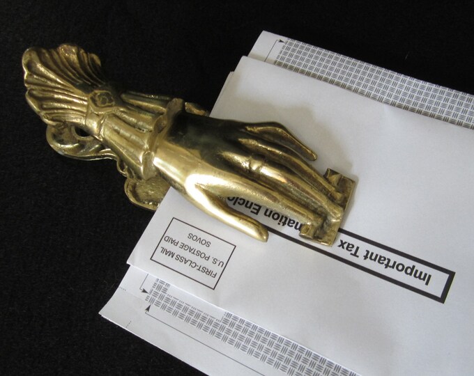 Brass Metal Hand-shaped Paper Clip Vintage Victorian-style Ladies Hand ...