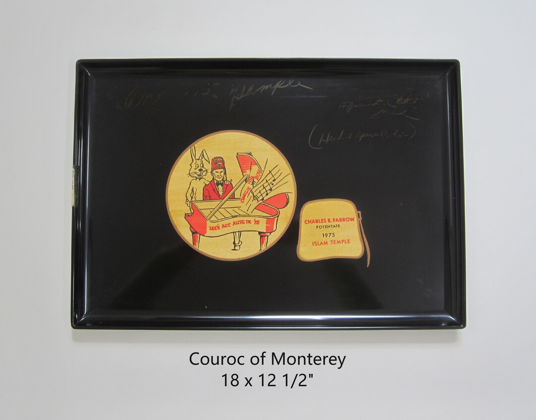 Vintage Couroc Tray: Shriners Islam Temple, Charles B. Farrow, 1975 - Etsy