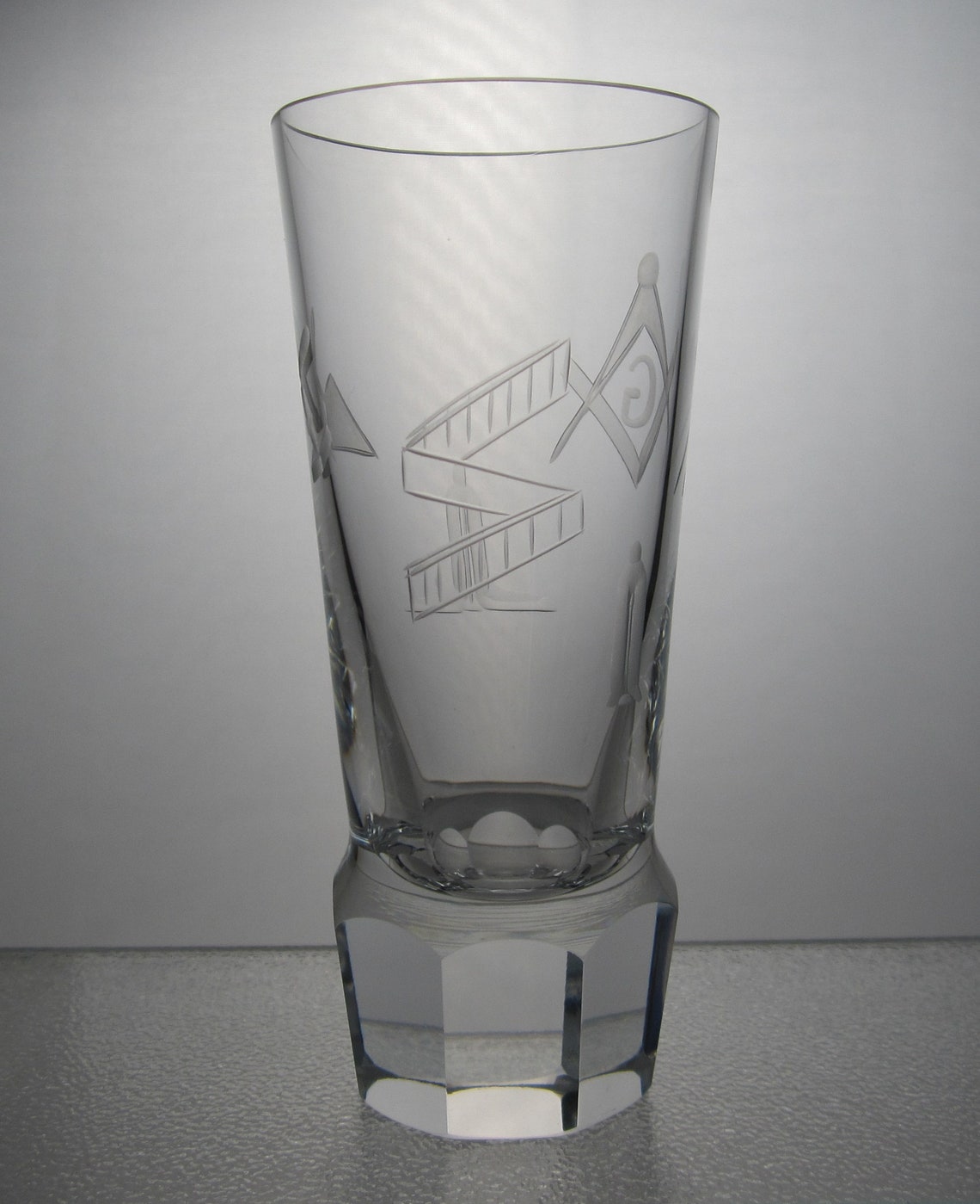 Masonic Firing Glass Engraved Crystal Antique Heavy | Etsy