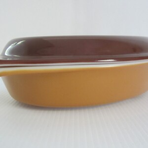 Pyrex 063 Old Orchard Oval Divided Casserole With Lid • 1 Quart Orange ...