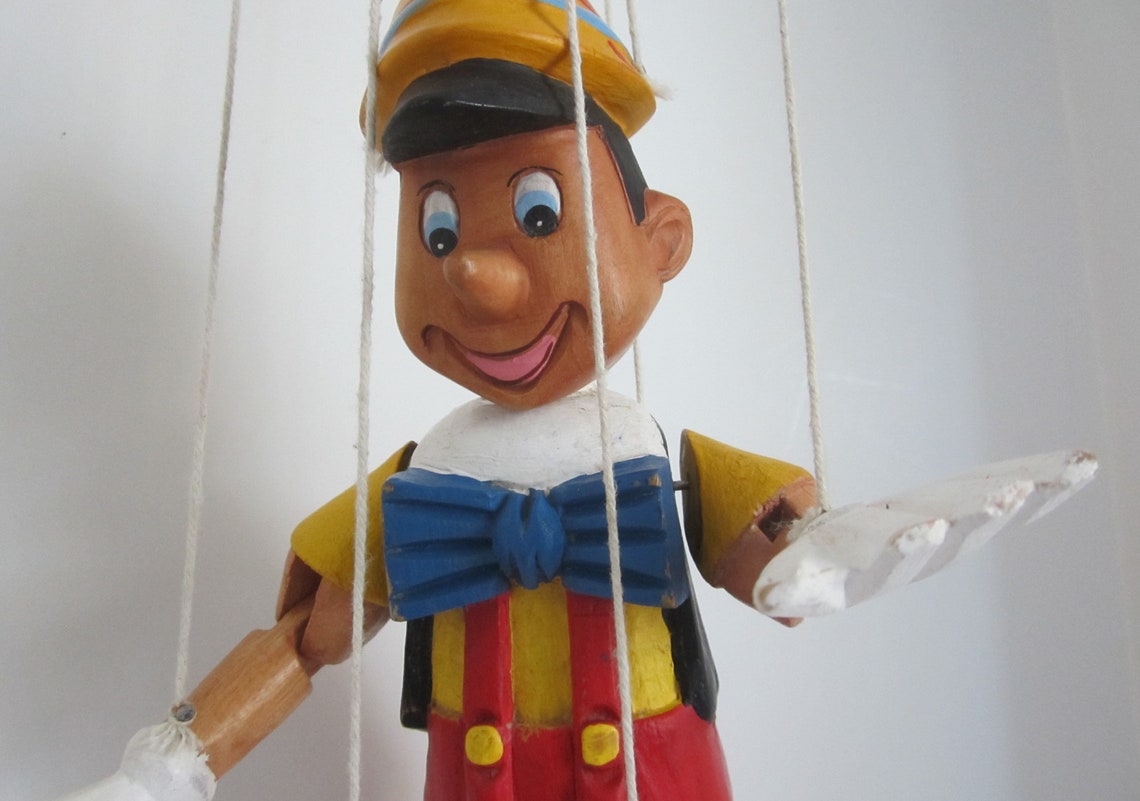 15 Wooden Pinocchio Marionette String Puppet Vintage | Etsy