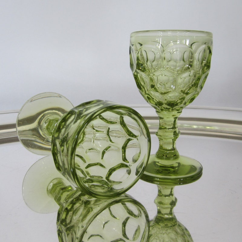 Imperial Green Thumbprint Goblet - Etsy
