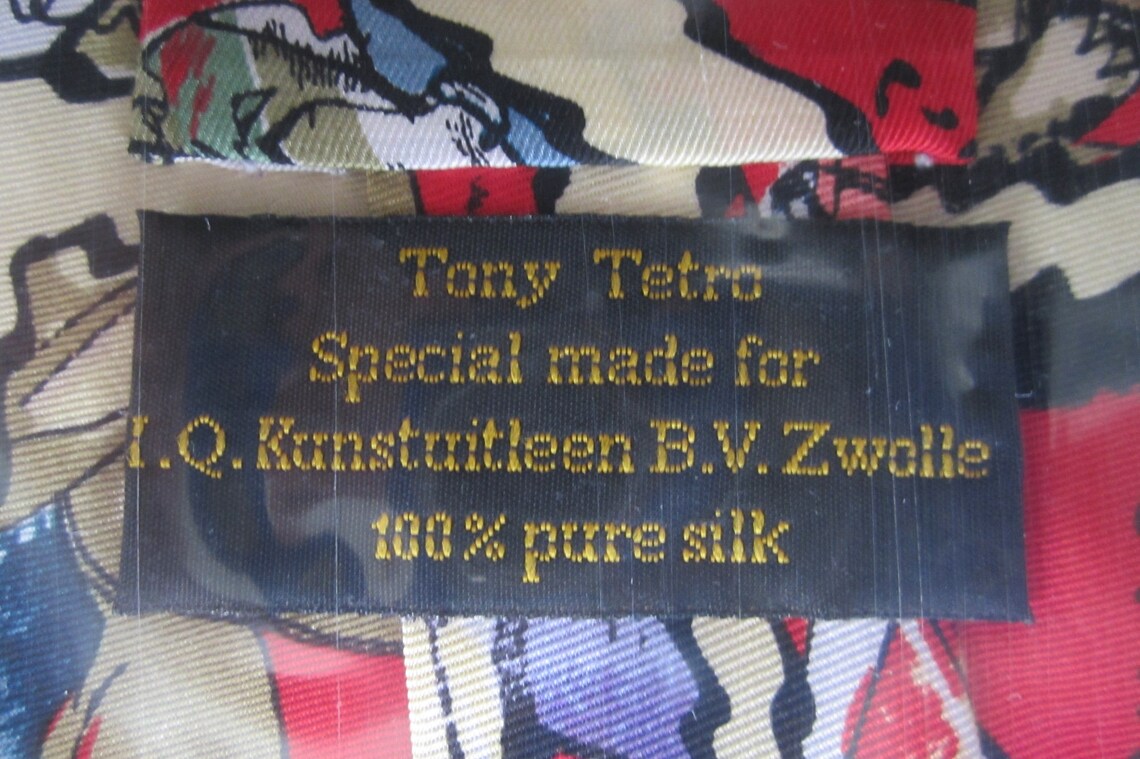 Tony Tetro Necktie With Herman Brood Abstract Rare Vintage | Etsy