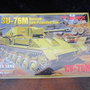 Maquette Russian Self-propelled Gun Model Kit No. SU-76M MQ-3501 Vtg 1990s Red Army Collection ...