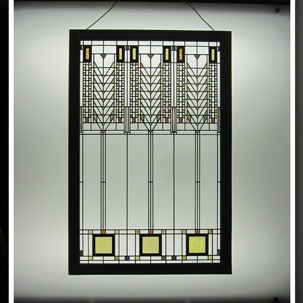 Frank Lloyd Wright Glass Panel - Etsy