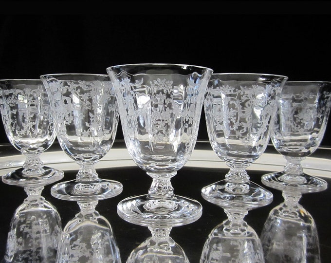 Magnum Wine Navarre Clear by Fostoria Glass • Elegant Etched Crystal ...