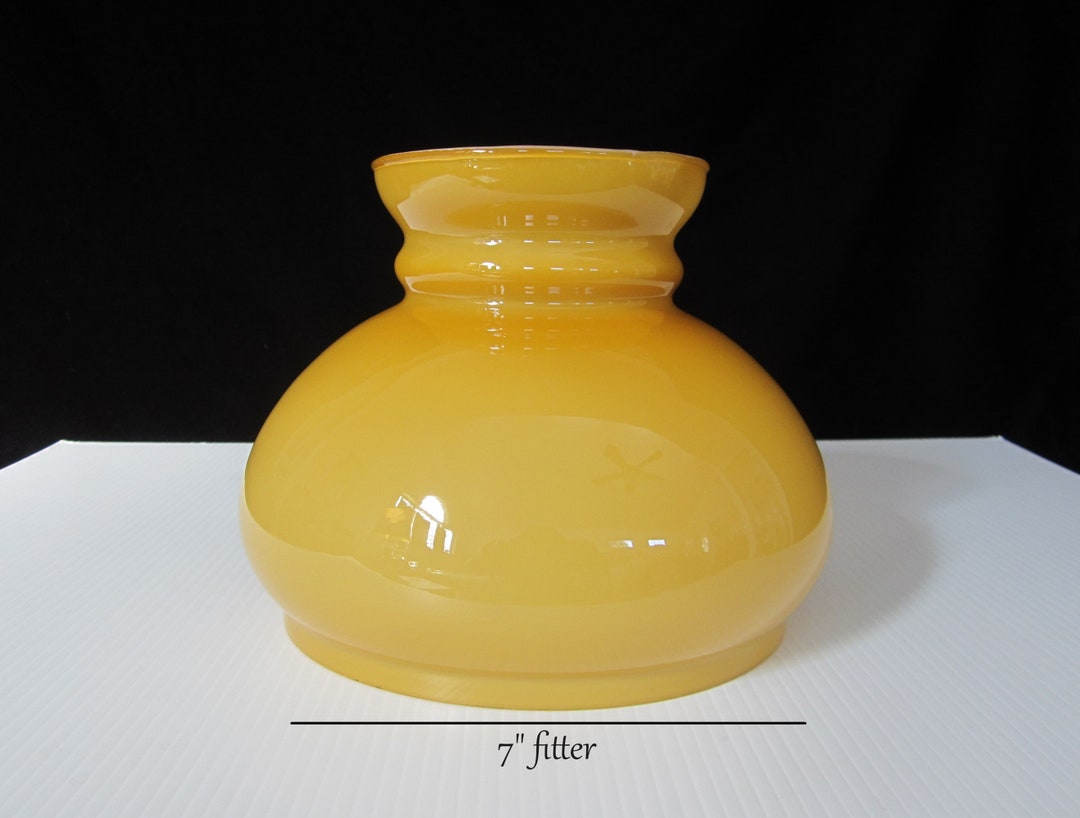 8 Student Aladdin Lamp Shade Cased Cognac & White Vianne Glass Vintage ...
