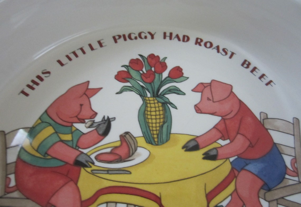 Tiffany & Co. Five Little Pigs Child's Bowl Vintage 1993 - Etsy