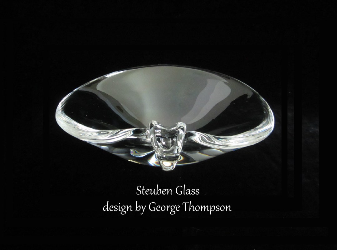 Steuben Ashtray Ovoid Crystal Signed George Thompson Design No. 7836 ...