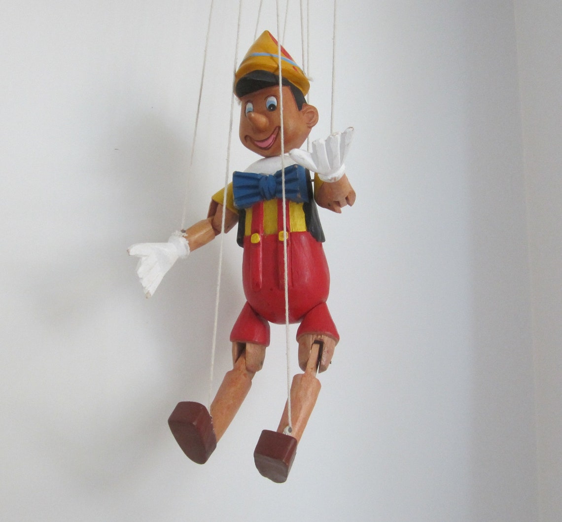 15 Wooden Pinocchio Marionette String Puppet Vintage | Etsy