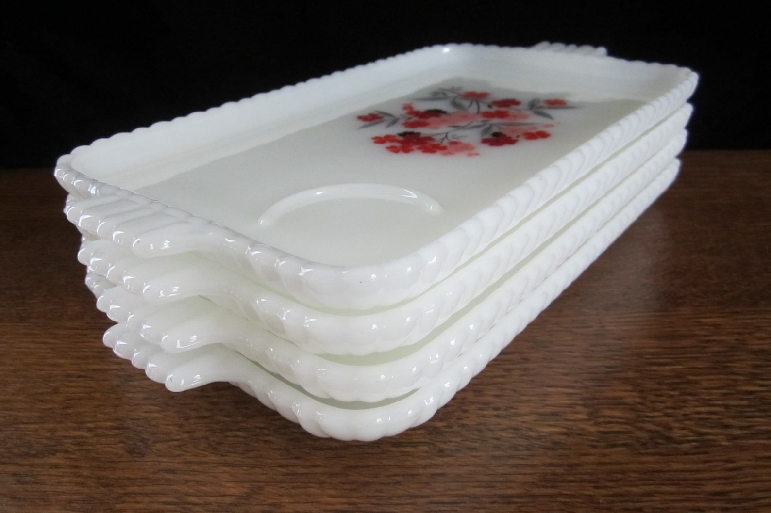 4-pc Primrose Snack Plate by Anchor Hocking Fire King - Etsy