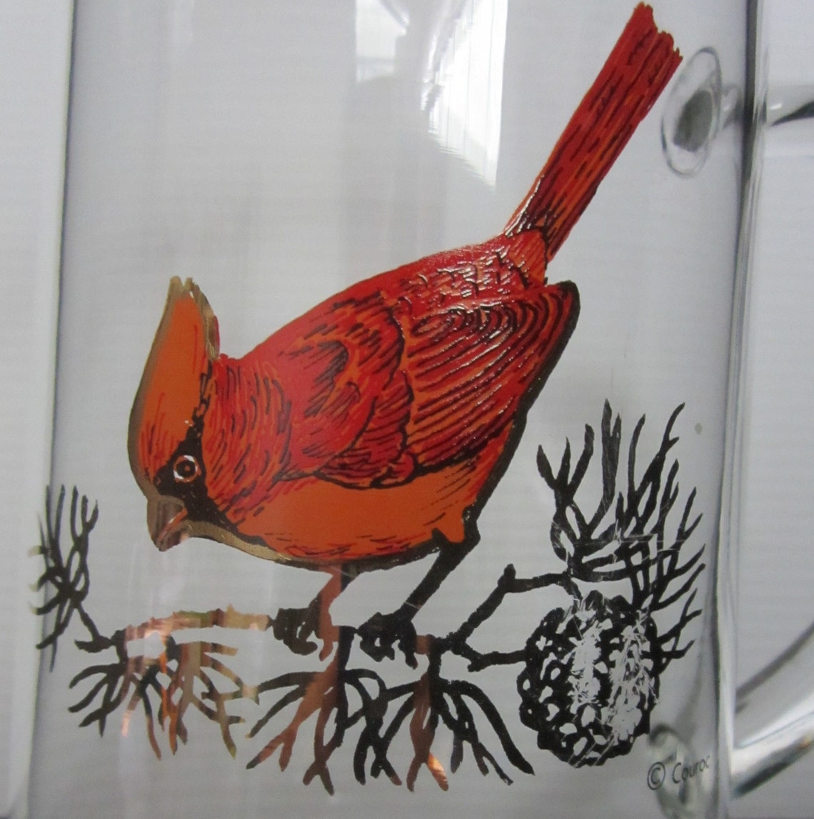 44-oz Drink Pitcher With Cardinal by Couroc of Monterey - Etsy