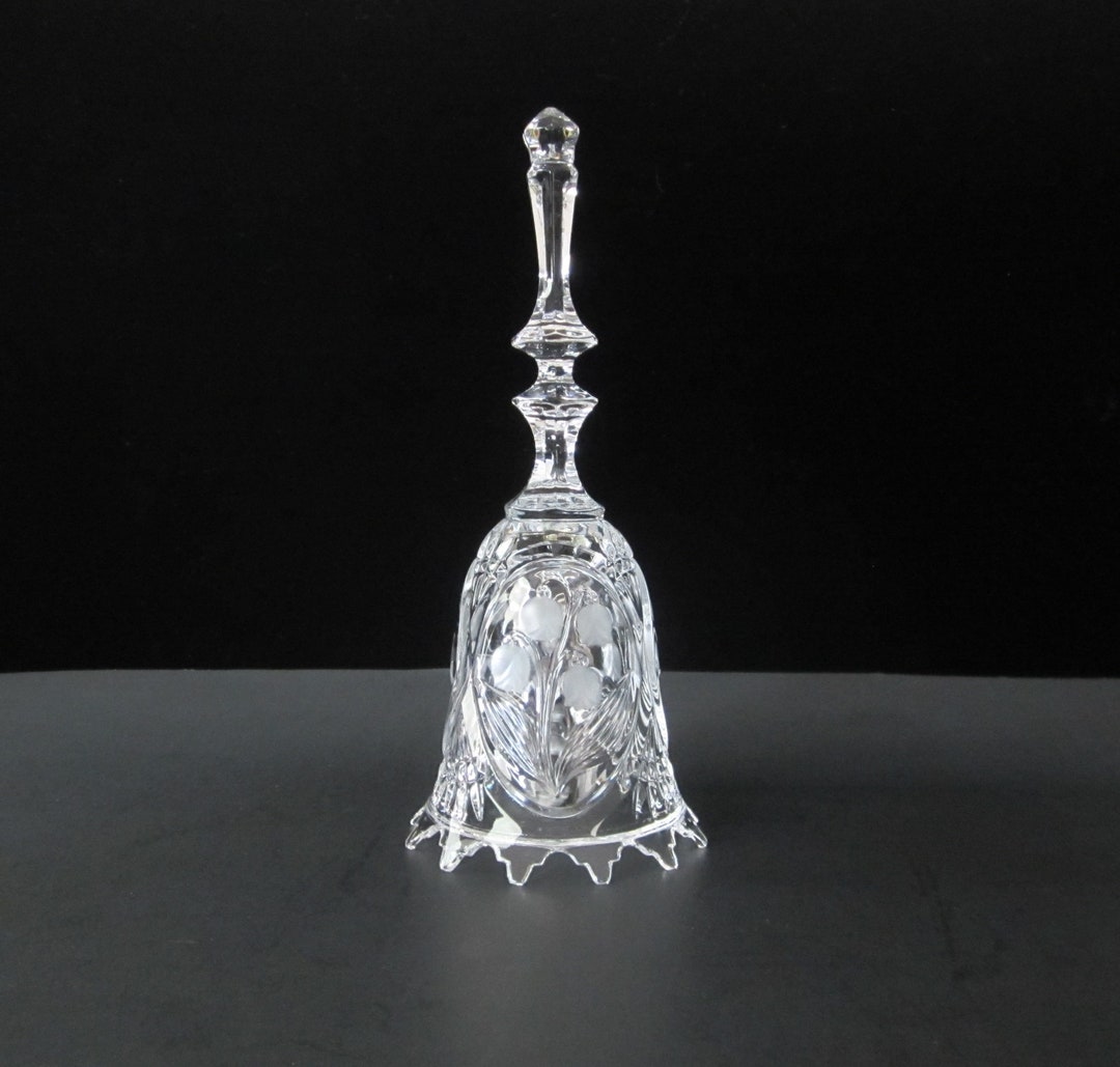 Crystal Bell With Hand Cut Lily-of-the-valley Floral Motif • Vintage ...