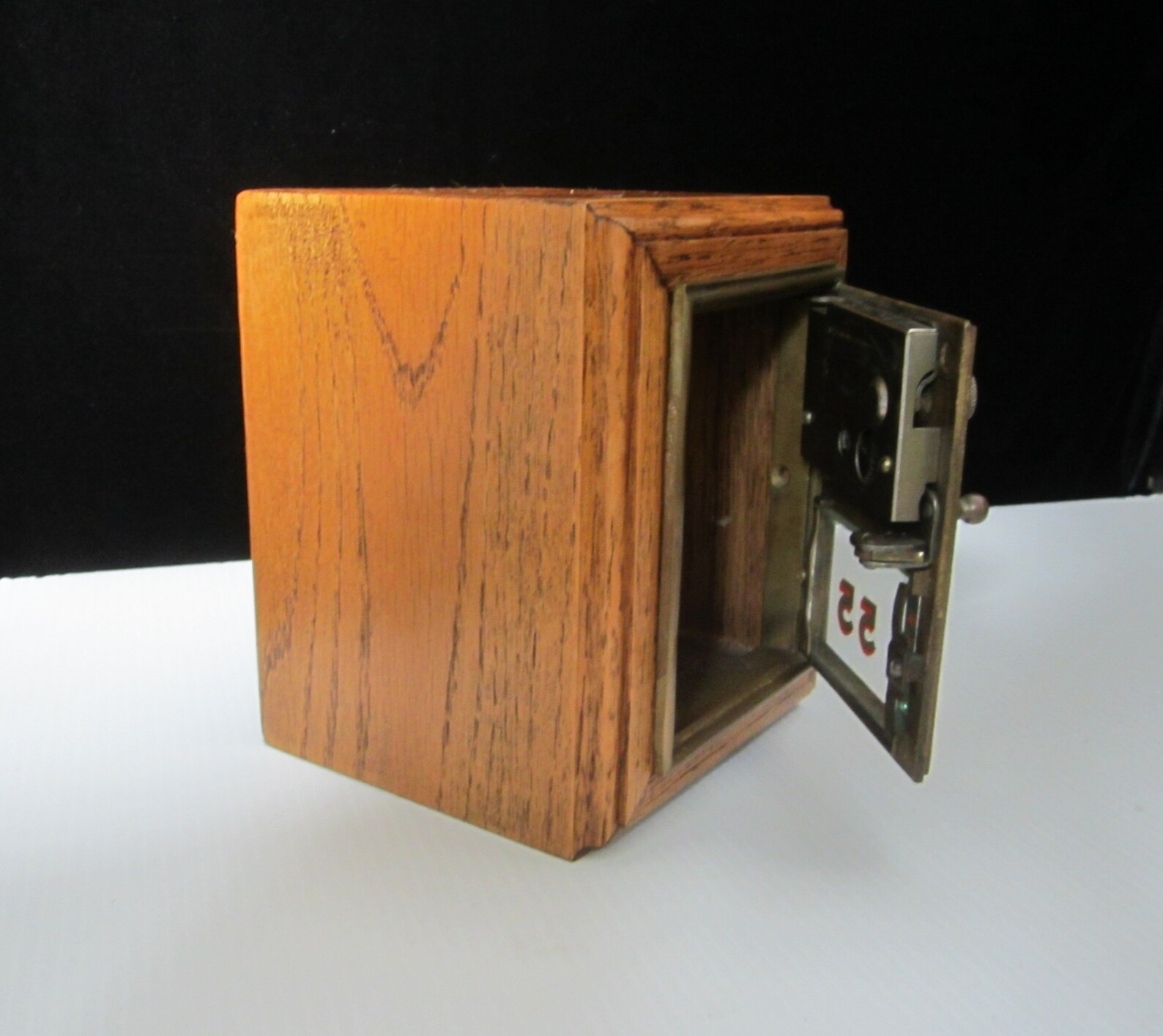 Antique USPS PO Box Door Bank Wooden Oak Cabinet No. 55 Corbin Eagle ...