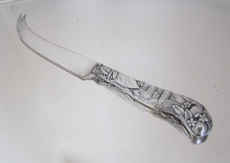 Antique Sterling Silver Cheese Knife: Greenleaf & Crosby St. Augustine ...