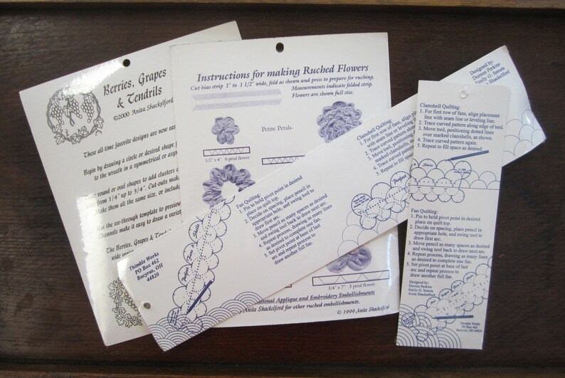 Thimble Works Templates for Quilting and Stitchery Clear | Etsy