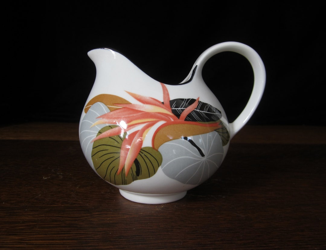 14-oz Larry Laslo Maui Creamer by Sango • Vintage 1986 Bird of Paradise ...