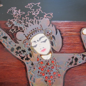 RARE Couroc 50th Anniversary Tray, Moira Wallace Balinese Dancers 1998 ...