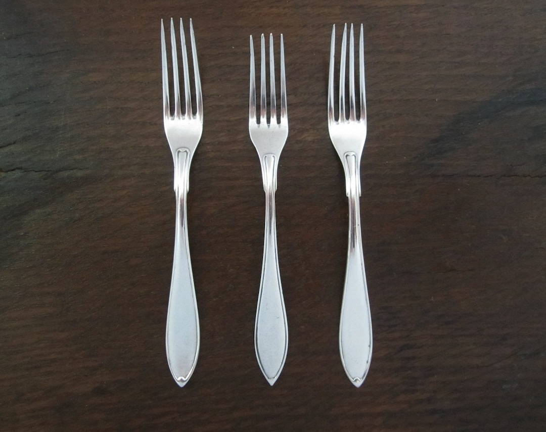 Antique Swedish Silverplate Cocktail Forks • C1900 Prima NS 12 Alpacca ...