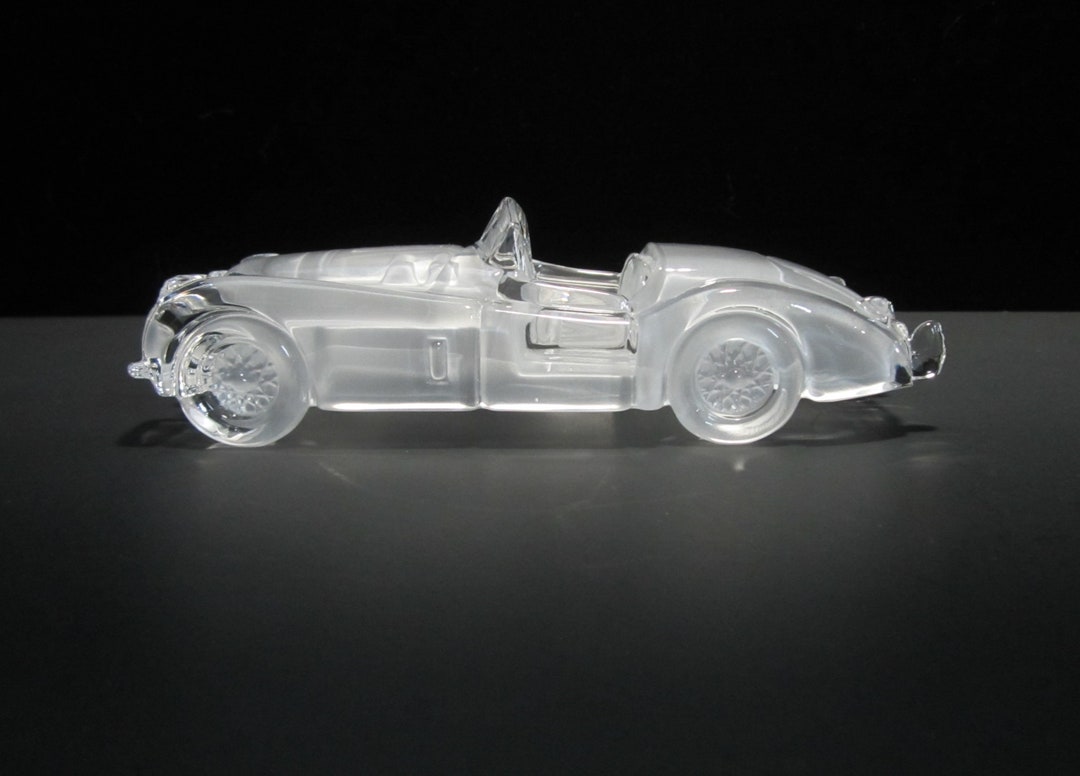 Hofbauer Jaguar KX 120 Crystal Car Paperweight • Vintage 1980s 24% Pbo ...