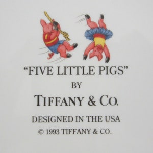 Tiffany & Co. Five Little Pigs Child's Bowl • Vintage 1993 Cute ...