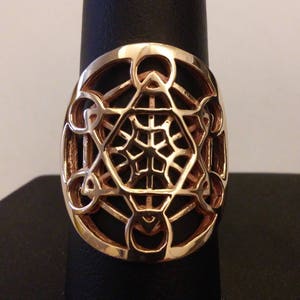 Metatron Cube Ring Life Amulet Sacred Geometry Jewelry - Etsy