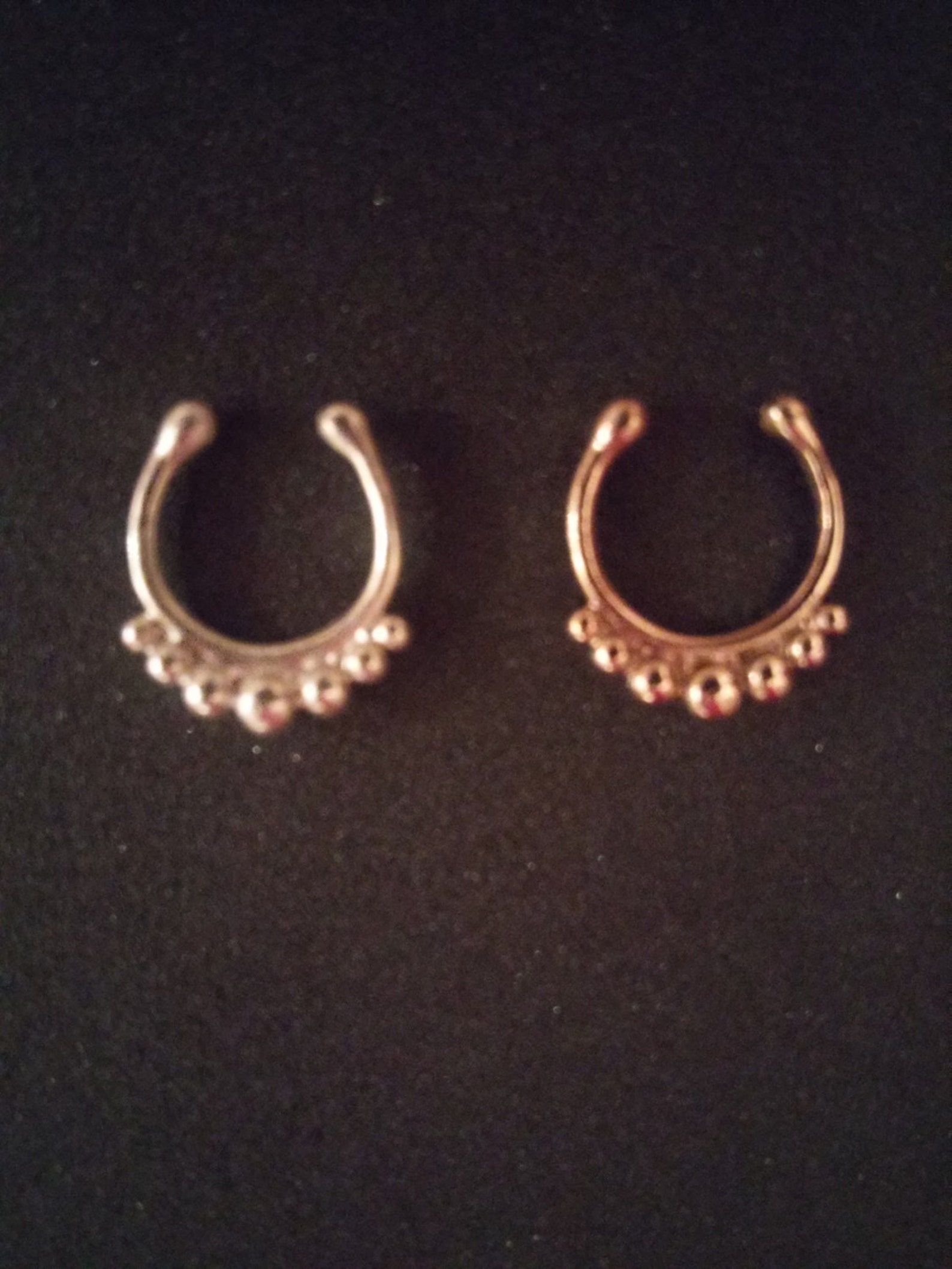 Faux Septum Ring - Sterling Silver or Bronze - Tribal Jewelry - Fake ...