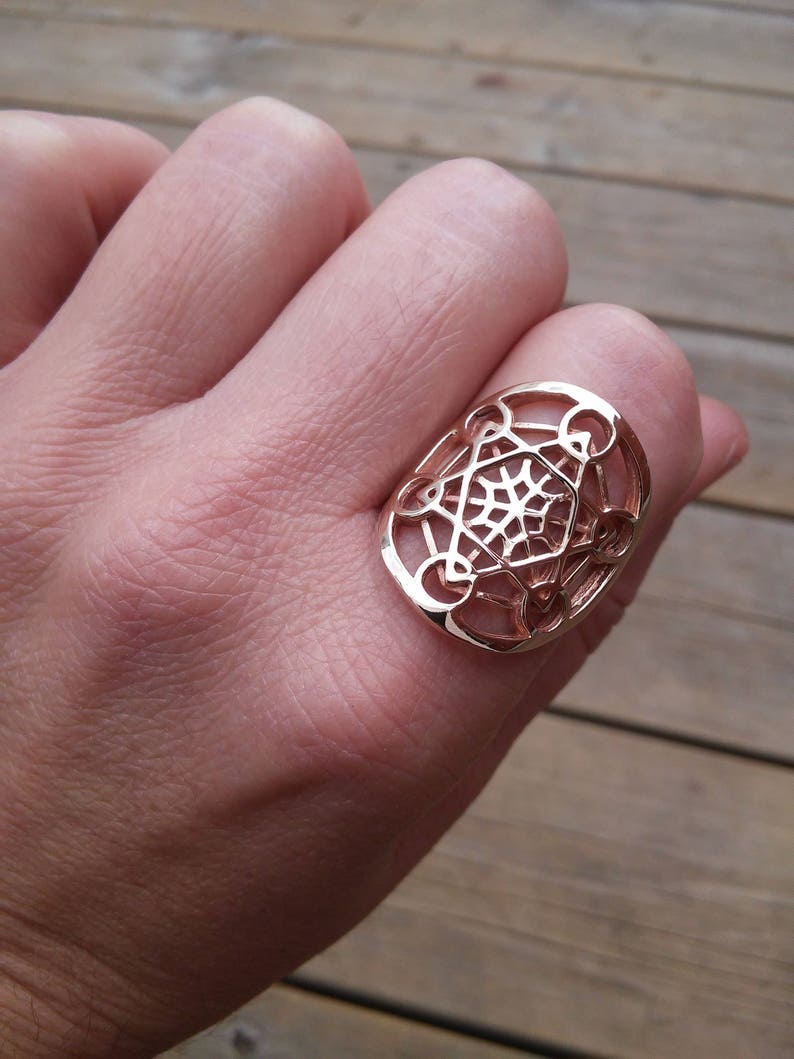 Metatron Ring in Bronze Sacred Geometry Metatron's - Etsy UK
