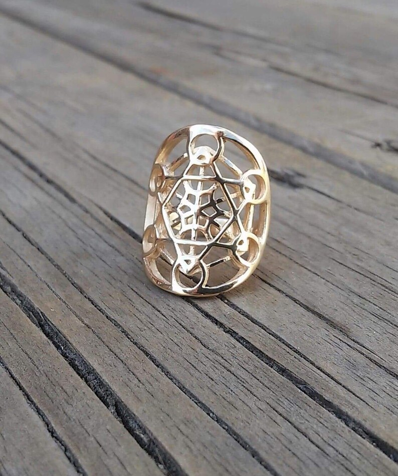 Gold Metatron Ring Metatron Ring in Solid Gold 10k or 14k - Etsy