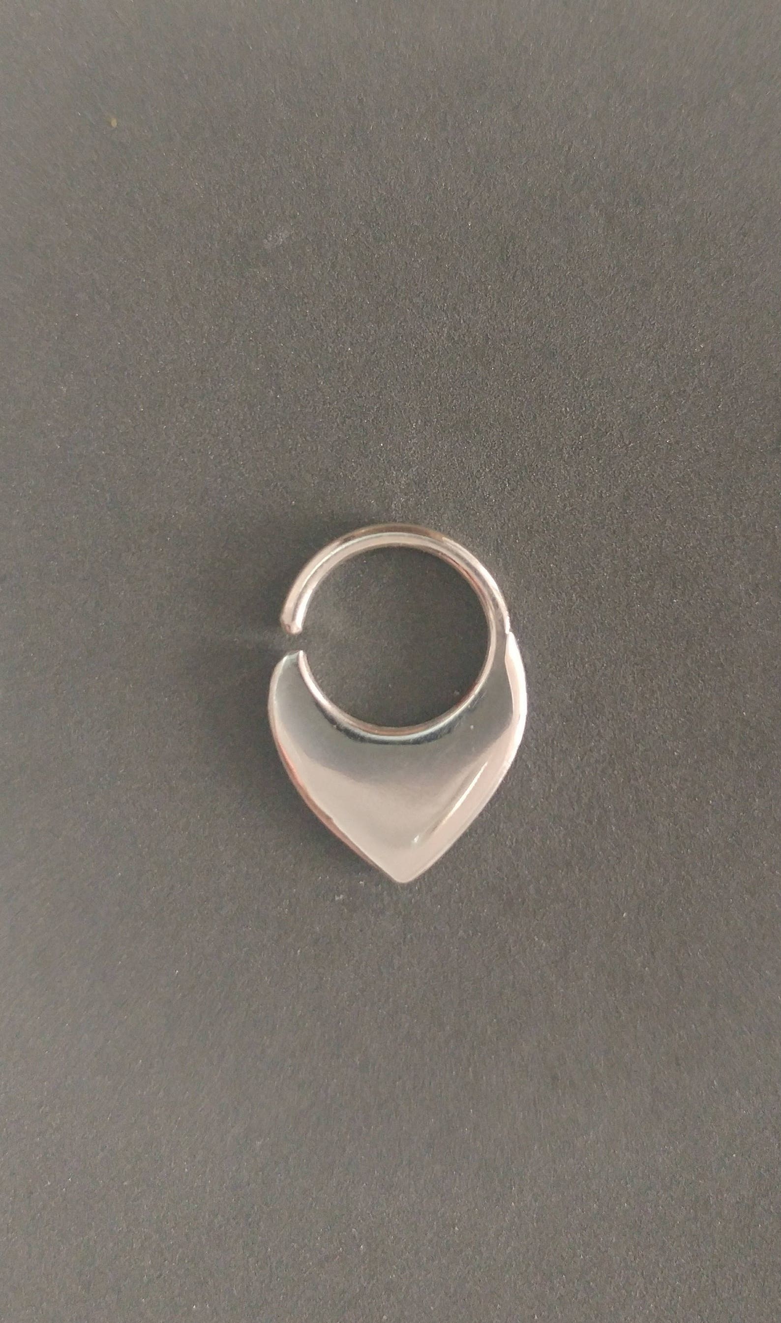 Septum Ring - Solid Sterling Silver - Pointy Septum - Nose Percing - Etsy